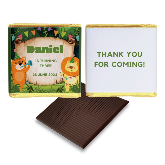 Lion and Tiger Birthday Chocolates - Chunky Monkey Chocolate
